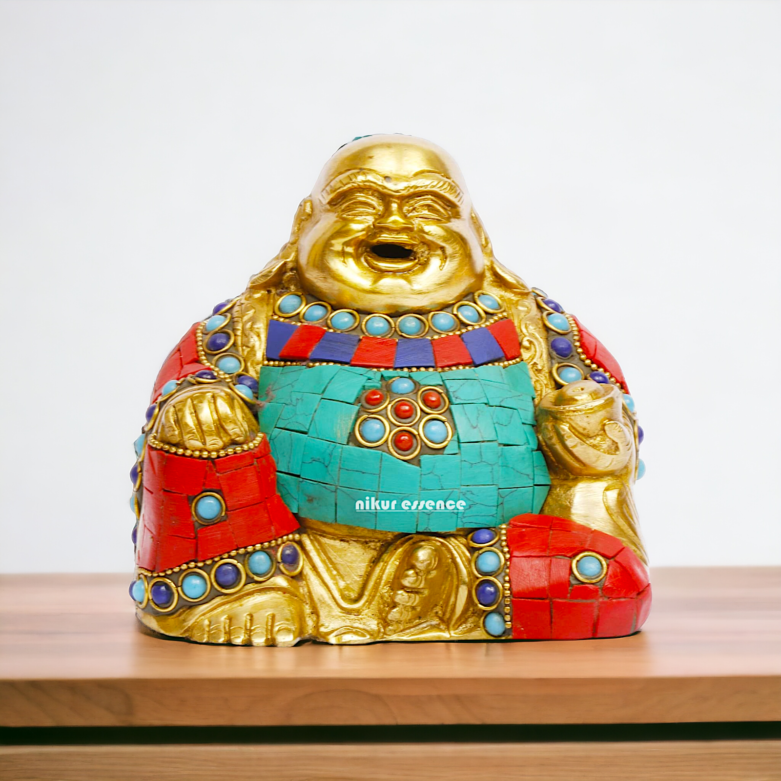 Brass Laughing Buddha Statue – Nikur Essence