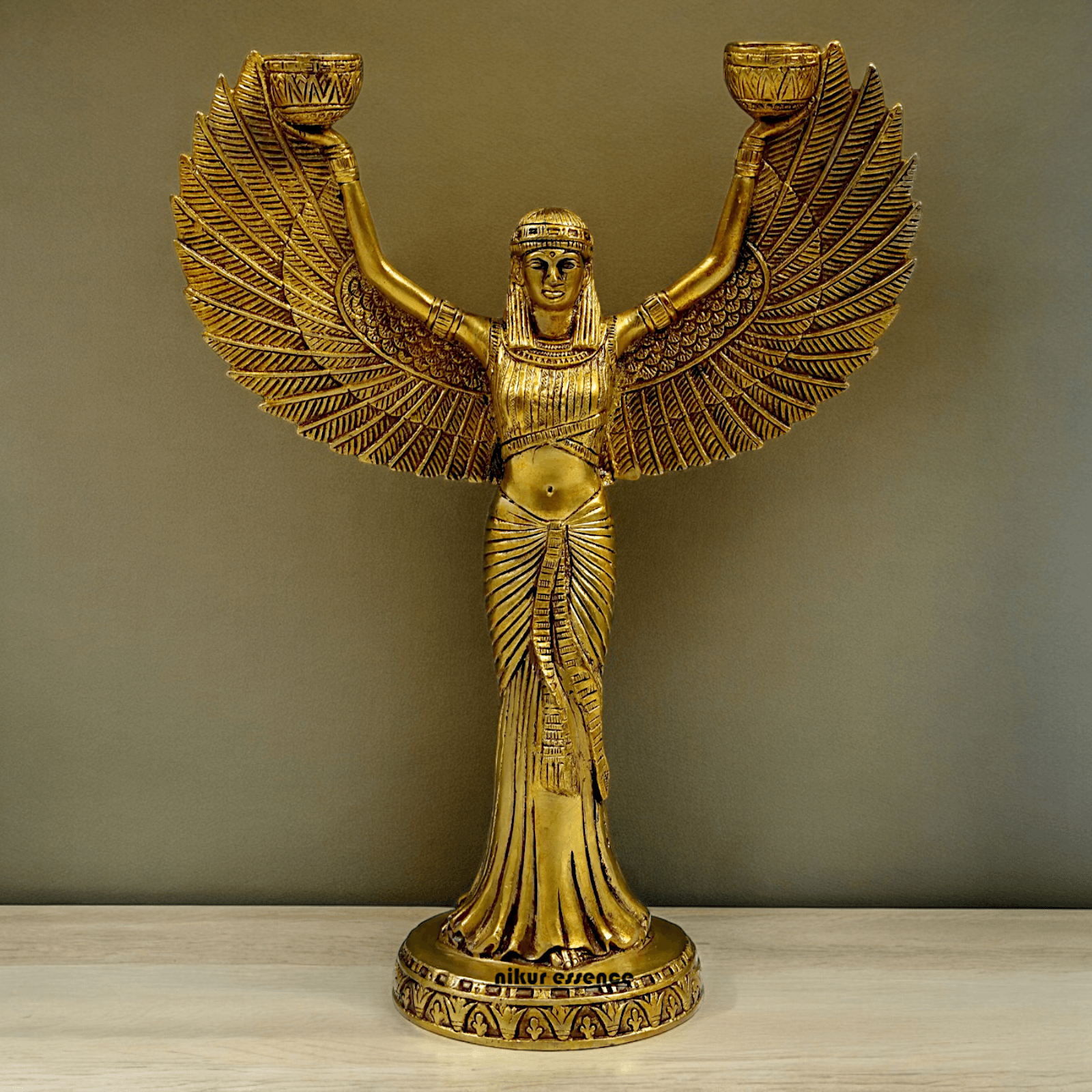 Online Pure Brass Goddess Isis Idol by Nikur Essence - 30.5 cm Height ...