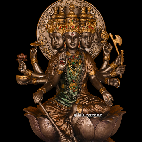 Bronze Gayatri Statue 26 CM in Bonded - Symbol of Divine Radiance and ...
