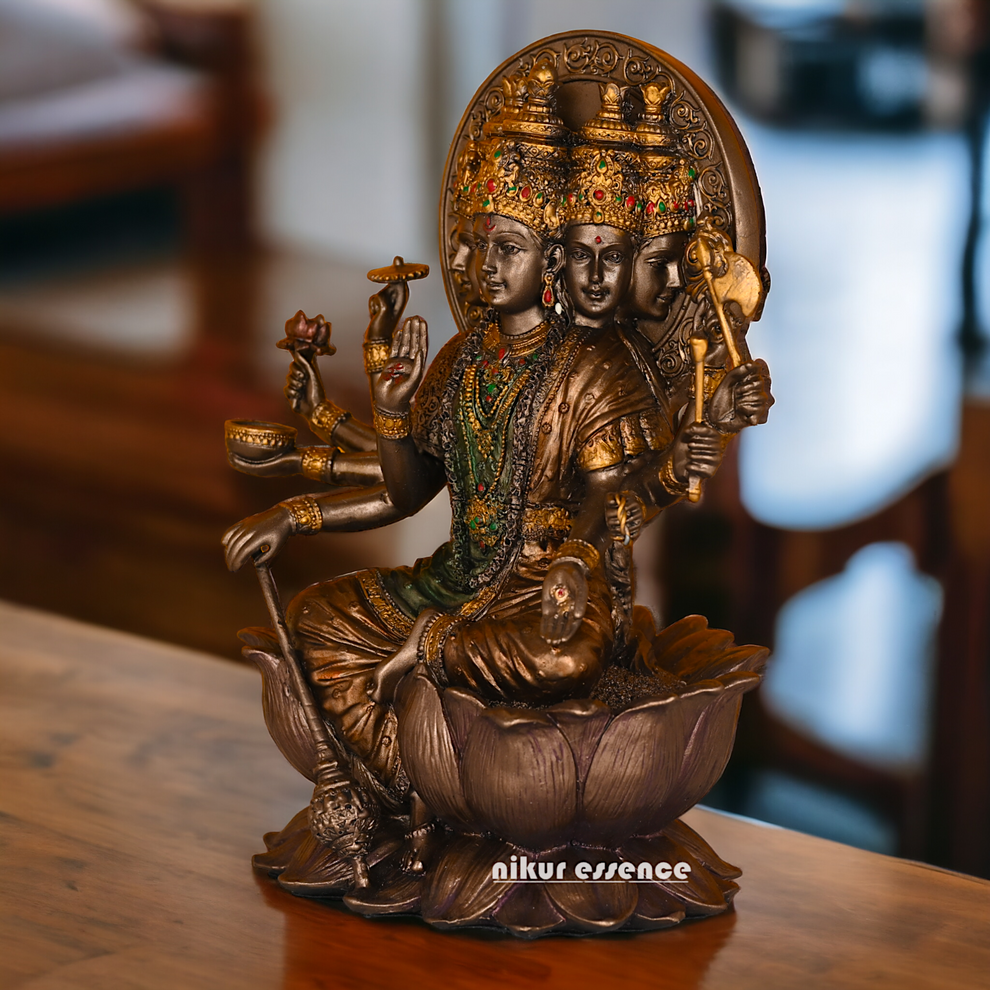 Bronze Gayatri Statue 26 CM in Bonded - Symbol of Divine Radiance and ...