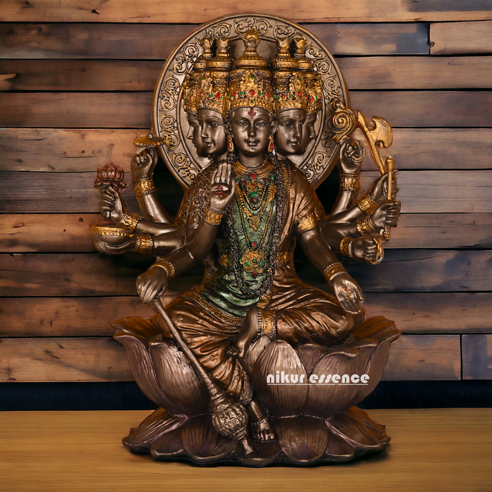 Bronze Gayatri Statue 26 CM in Bonded - Symbol of Divine Radiance and ...
