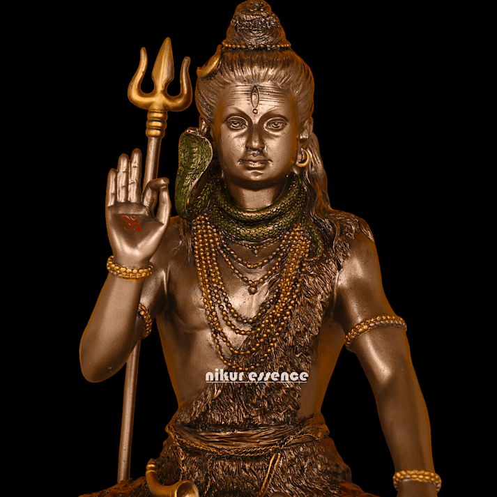Buy Bronze Lord Shiva Idol Statue - Handcrafted Hindu God Sculpture ...