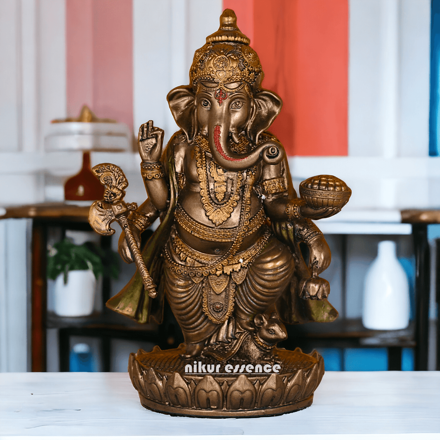 Buy copper Standing Ganesha Statue | Hindu god – Nikur Essence