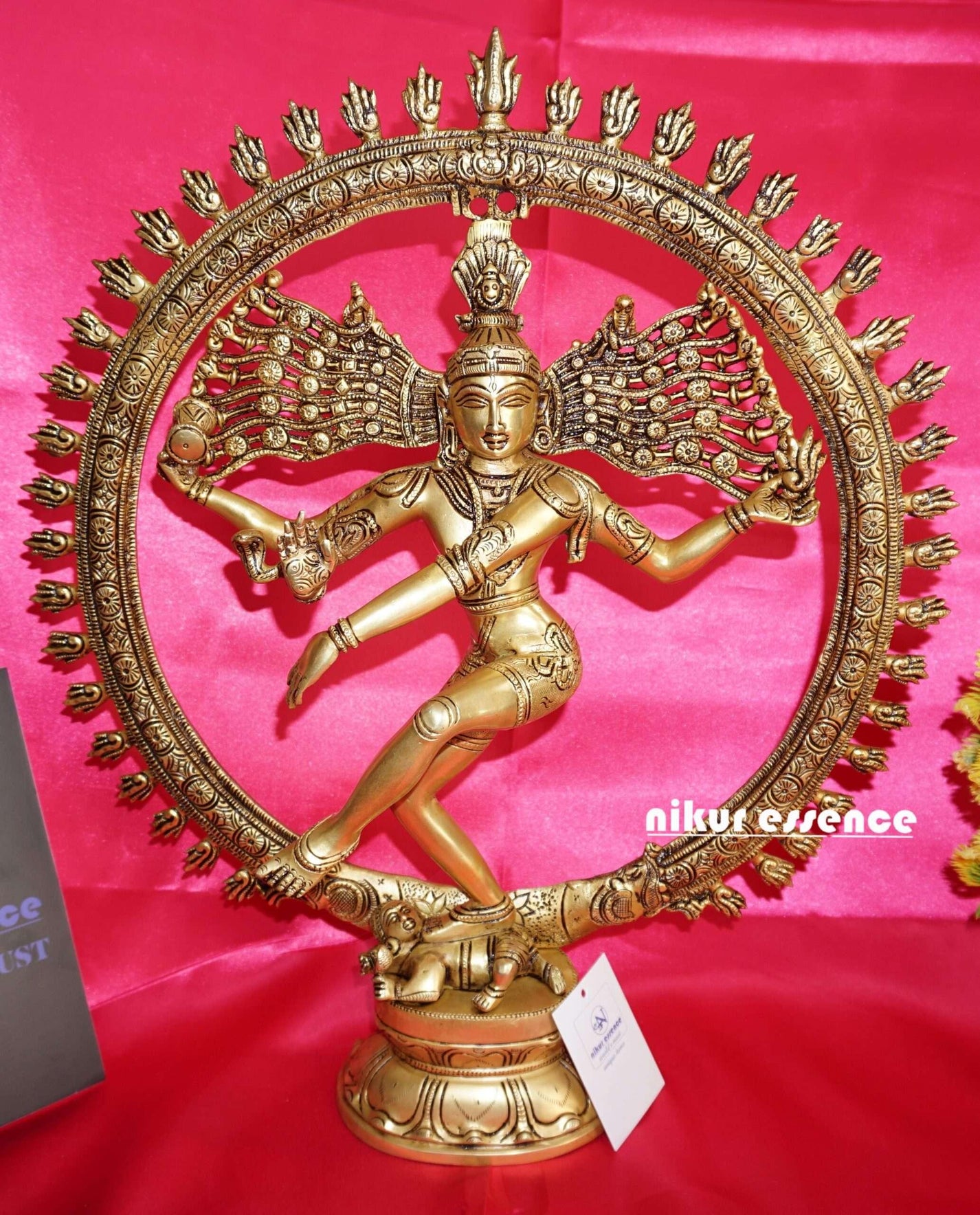 Natraj Statue in Brass, 40CM Dancing Shiva Nataraja Statue – Nikur Essence