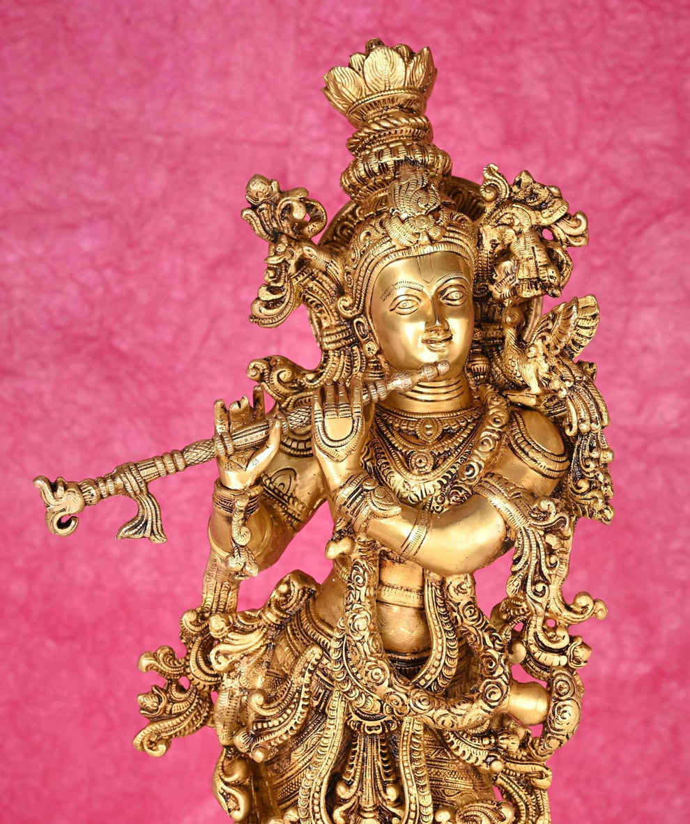 Buy online Krishna Statue | Buy Krishna Statue in Brass | Nikur essence ...