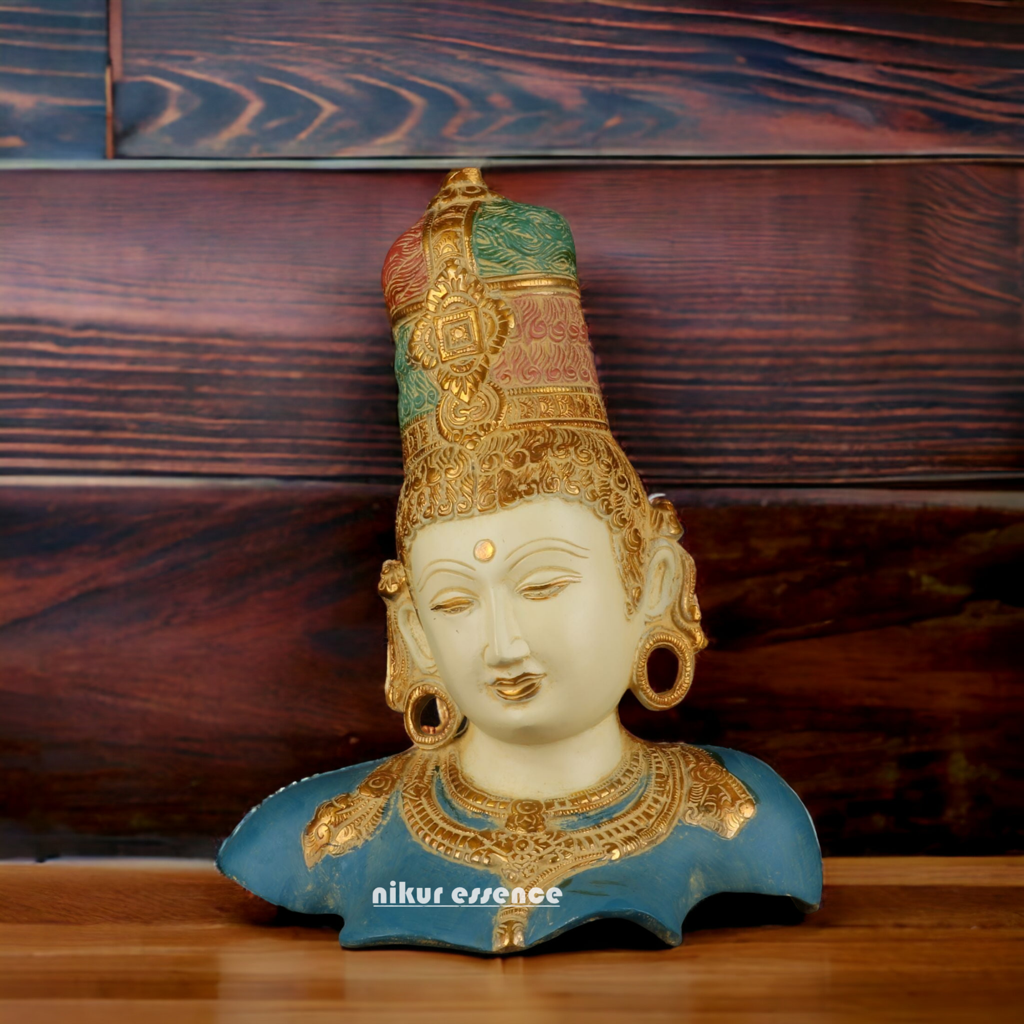 Shop Brass Parvati Maa Face Idol - 11.5 inches – Nikur Essence