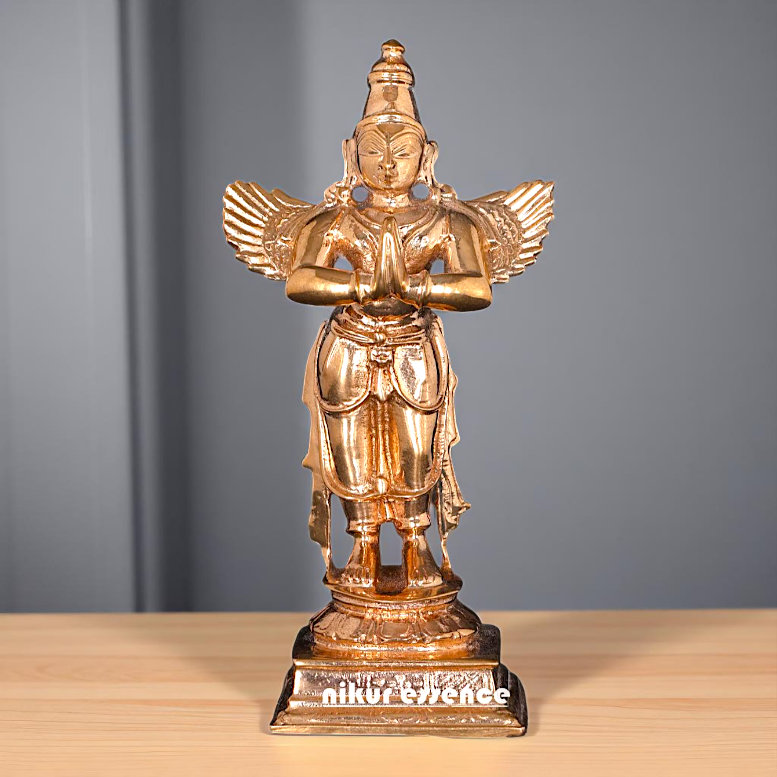 Bronze/Panchaloha Garuda Dev standing with namsakar pose statue - 4 ...