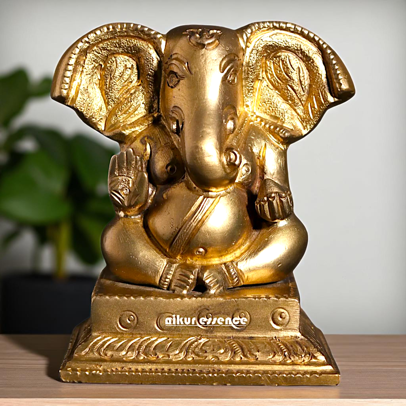 Bronze/Panchaloha Ganesha Ganpati seated with Blessing statue - 3 ...