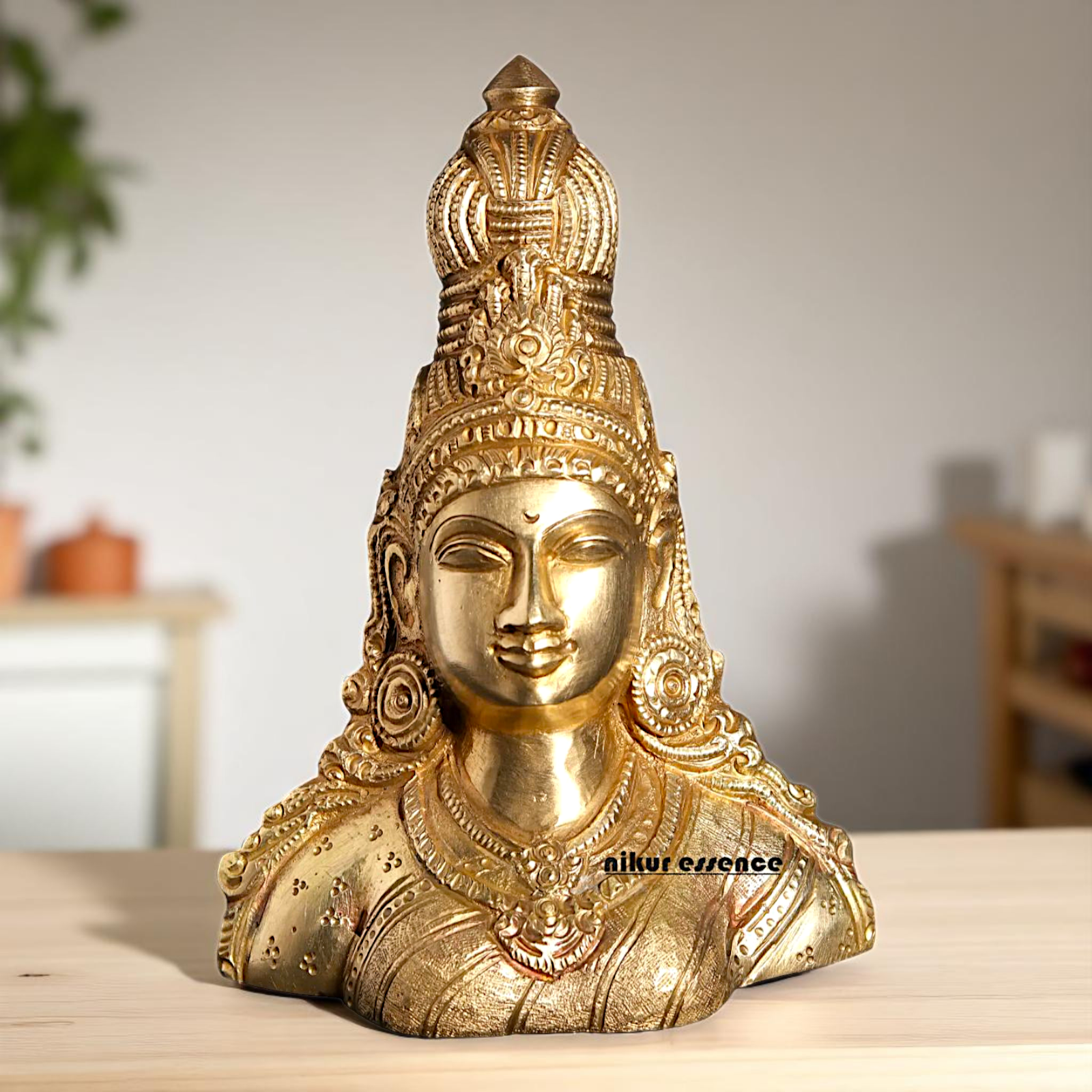 Goddess Parvati Maa Head face Bronze/Panchaloha idol - 5 Inches – Nikur ...