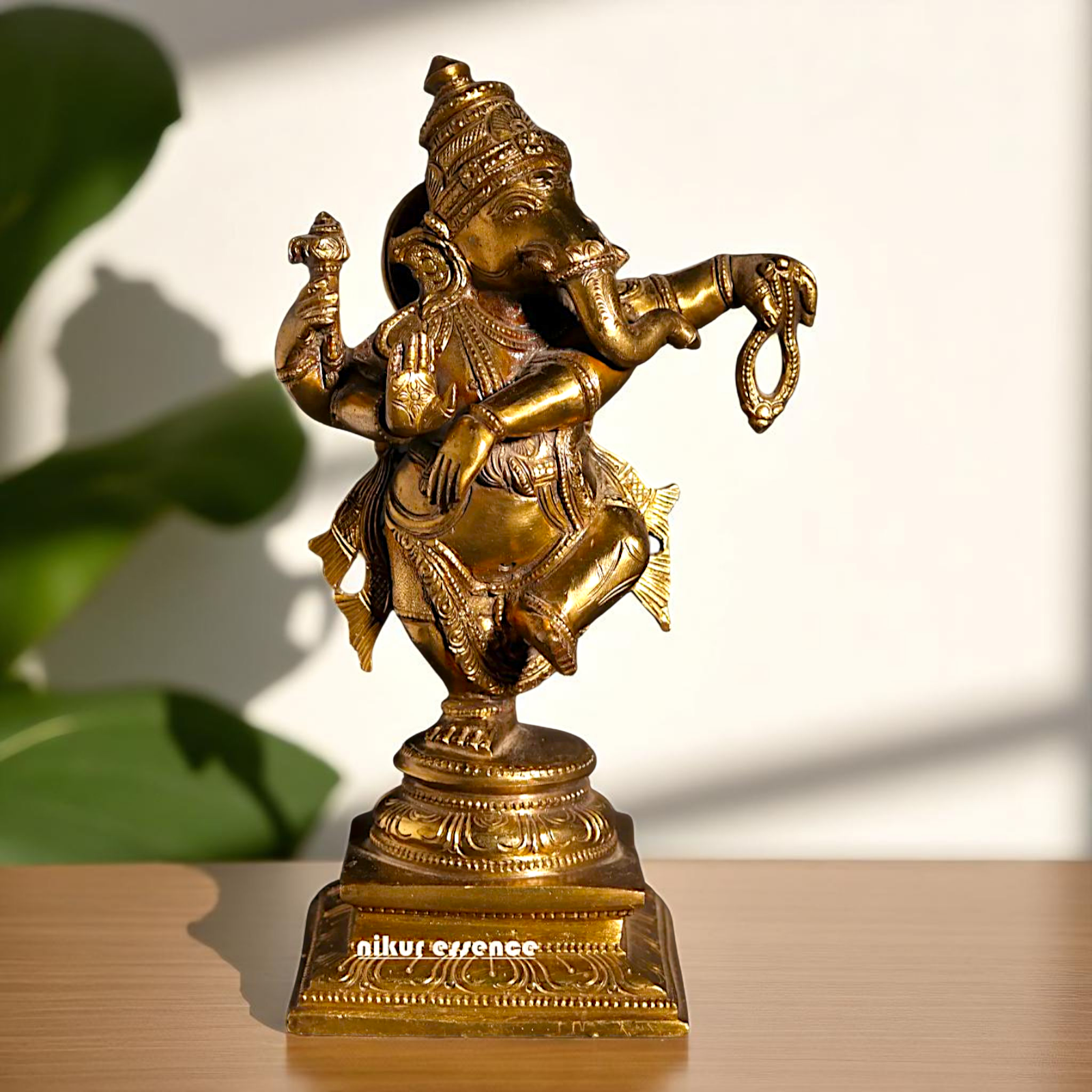 Bronze Ganesha Ganpati Dancing with Blessing statue - 9 Inches – Nikur ...