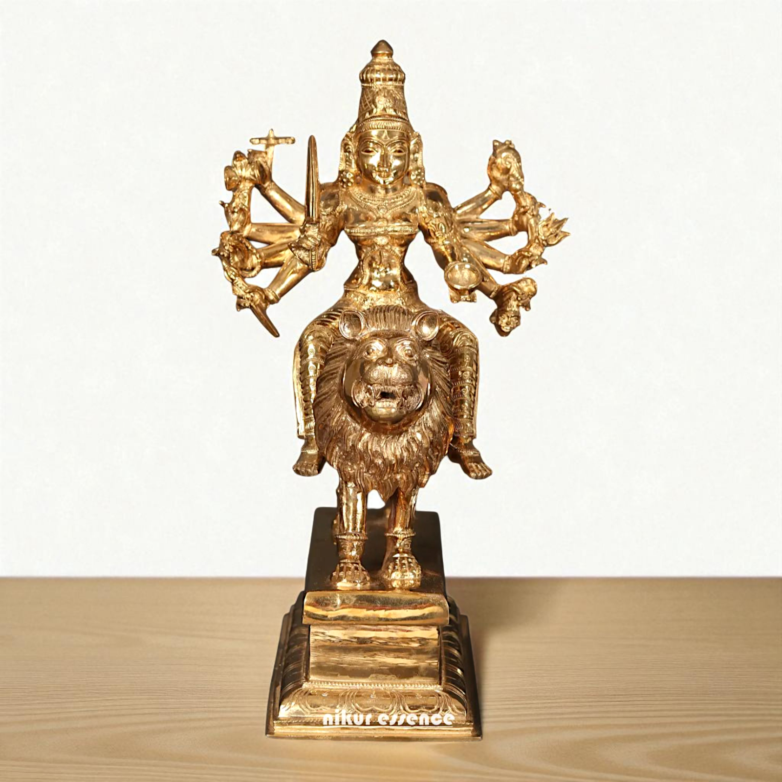 Goddess Durga Sherawali Maa with Ten Armed Bronze/Panchaloha idol - 18 ...