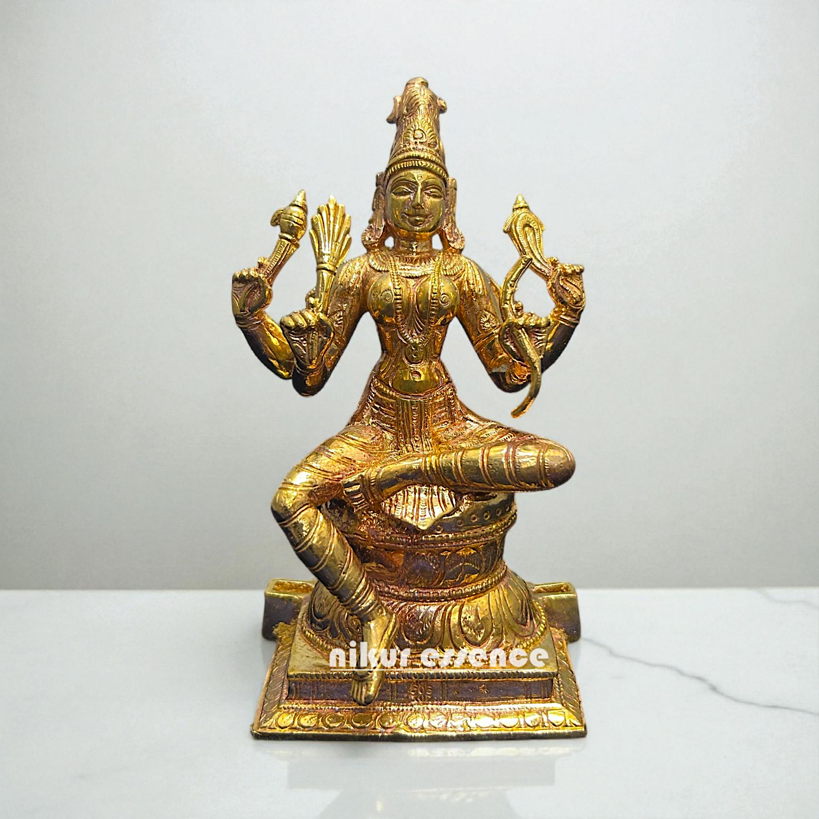 Goddess Rajarajeshwari Devi Panchaloha Idol by Nikur Essence – Nikur ...
