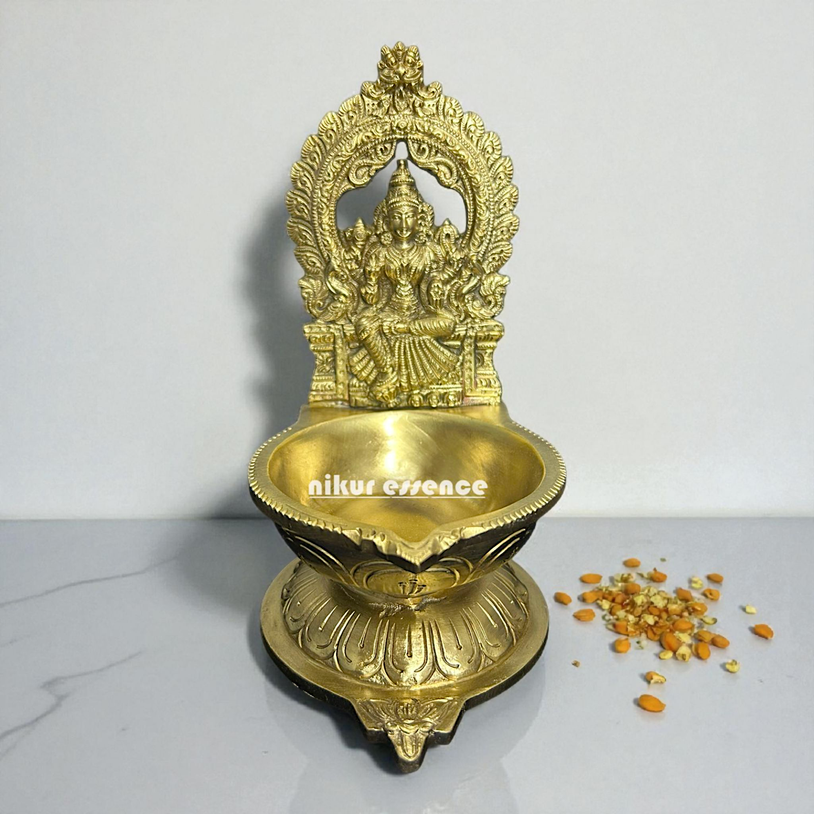 Lakshmi Maa Panchaloha Diya by Nikur Essence – Handcrafted Sacred Lamp ...