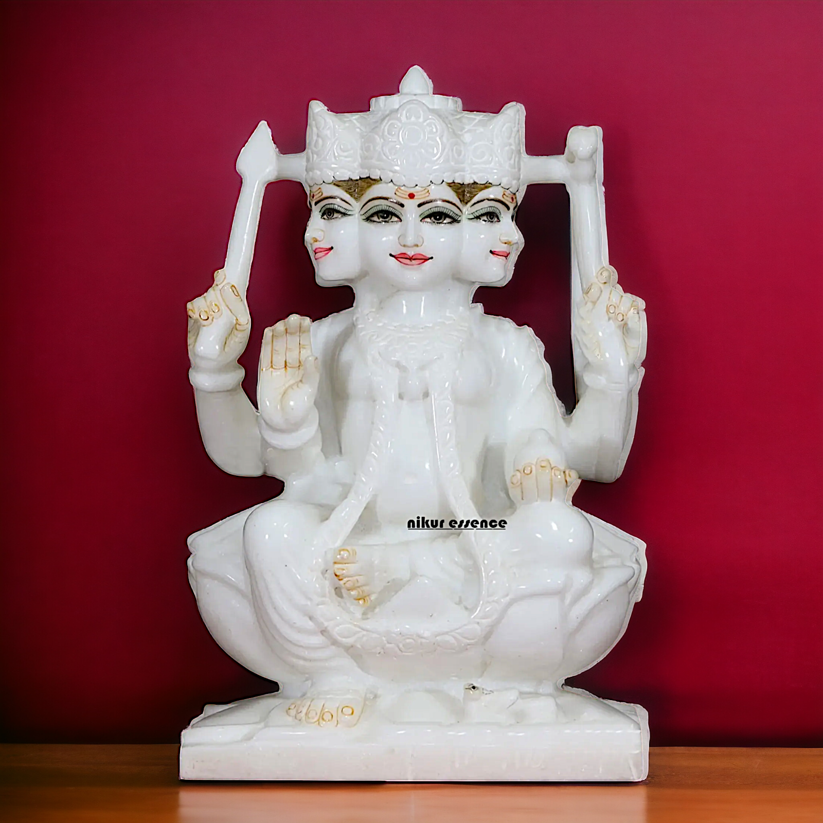 Kartikeya seated Marble idol - 12 Inches – Nikuressence