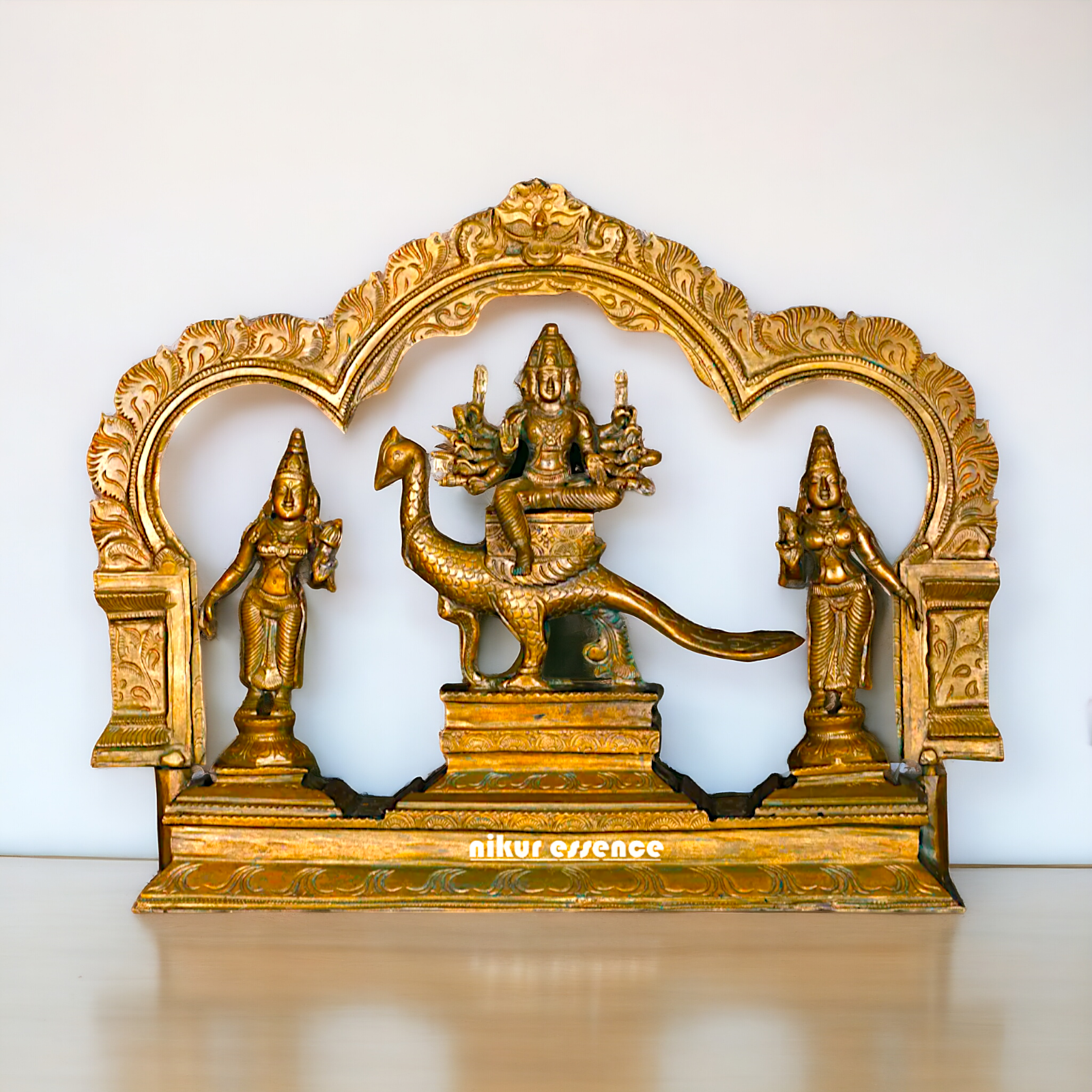 Murugan with Devasena and Valli Panchaloha idol - 13 Inches – Nikur Essence