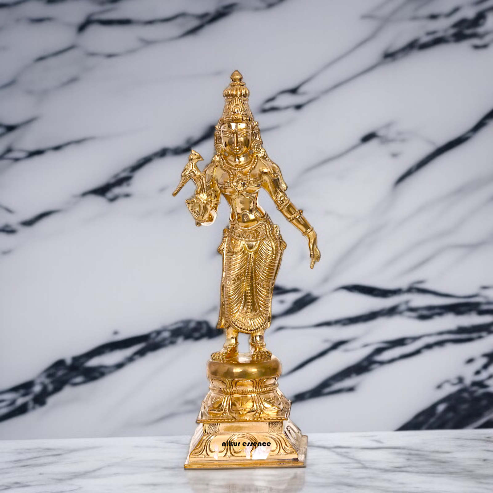 Andal Devi standing Panchaloha statue - 12 inches – Nikuressence