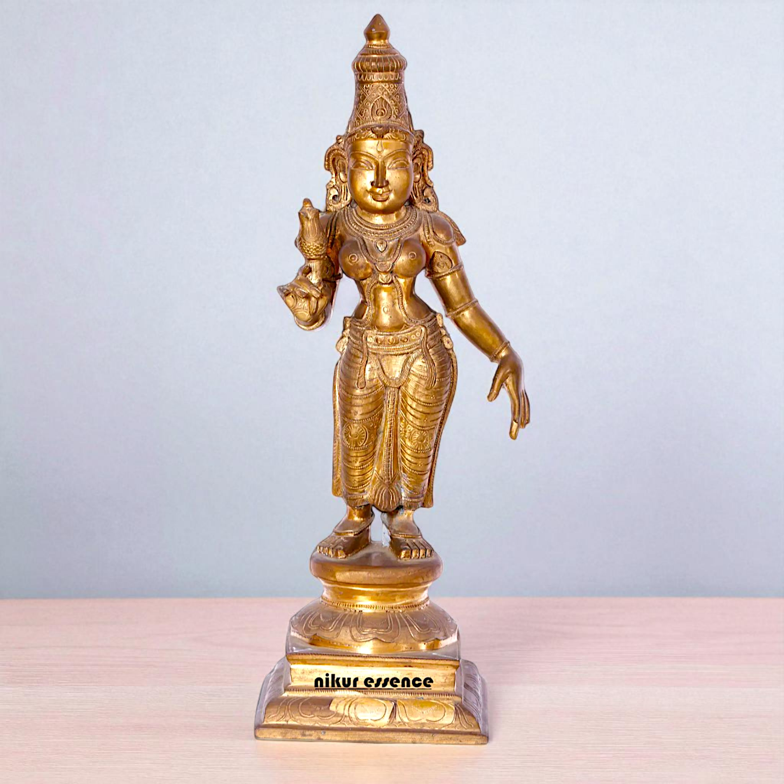 Goddess Parvati Devi standing Panchaloha statue - 24 Inches – Nikur Essence