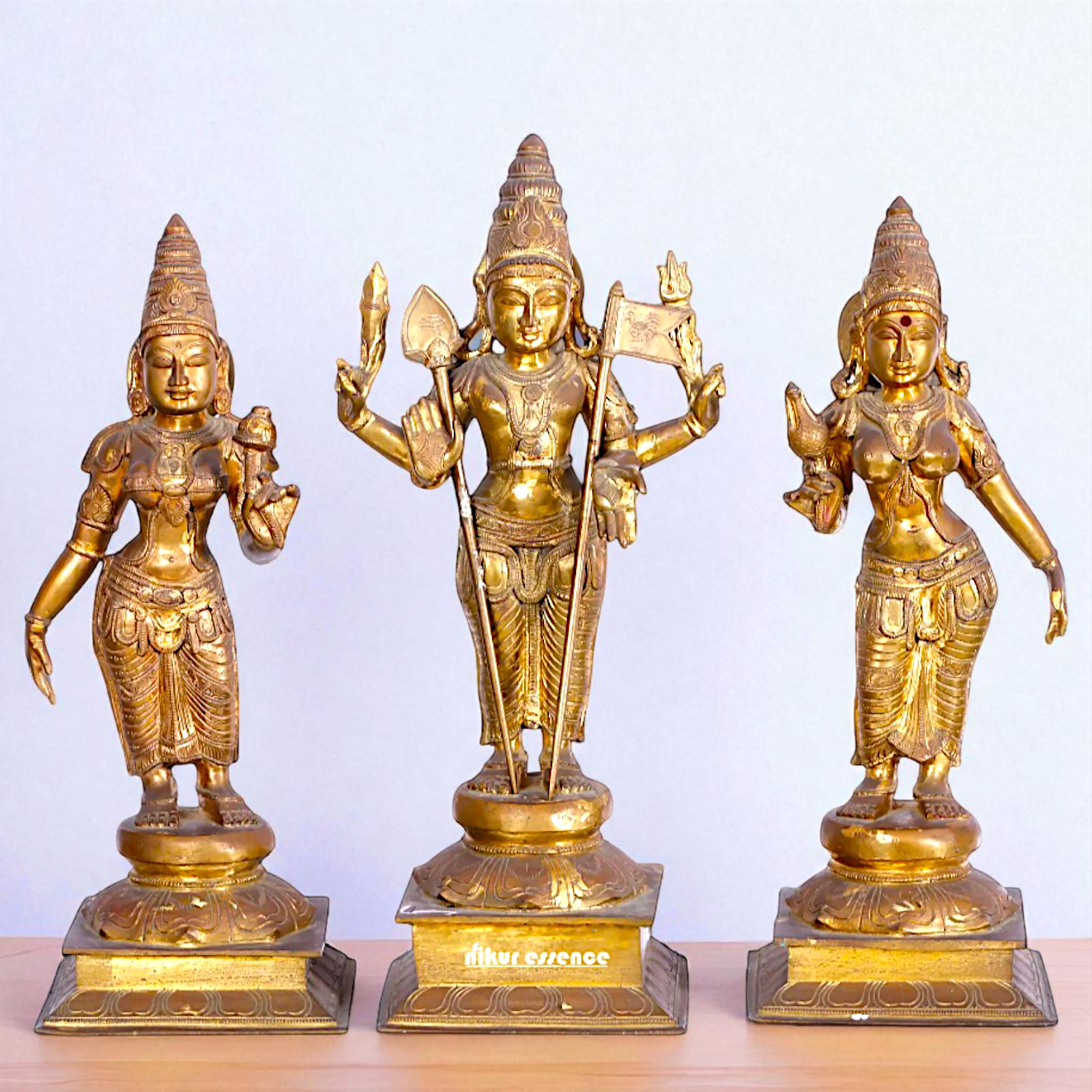 Large Murugan swamy Devasena and Valli Panchaloha statue - 22 Inches ...