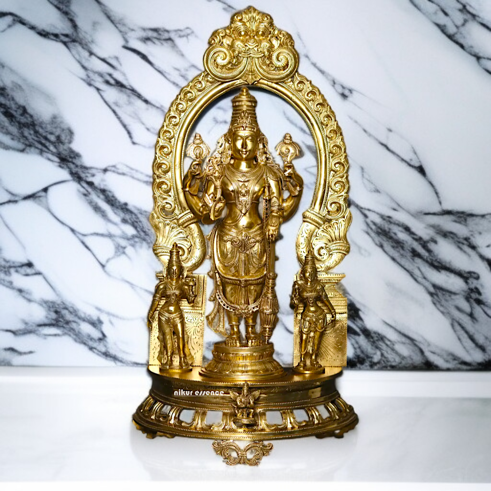Panchaloha Vishnu Blessing with Kirtimukha Prabhavali statue - 32 ...