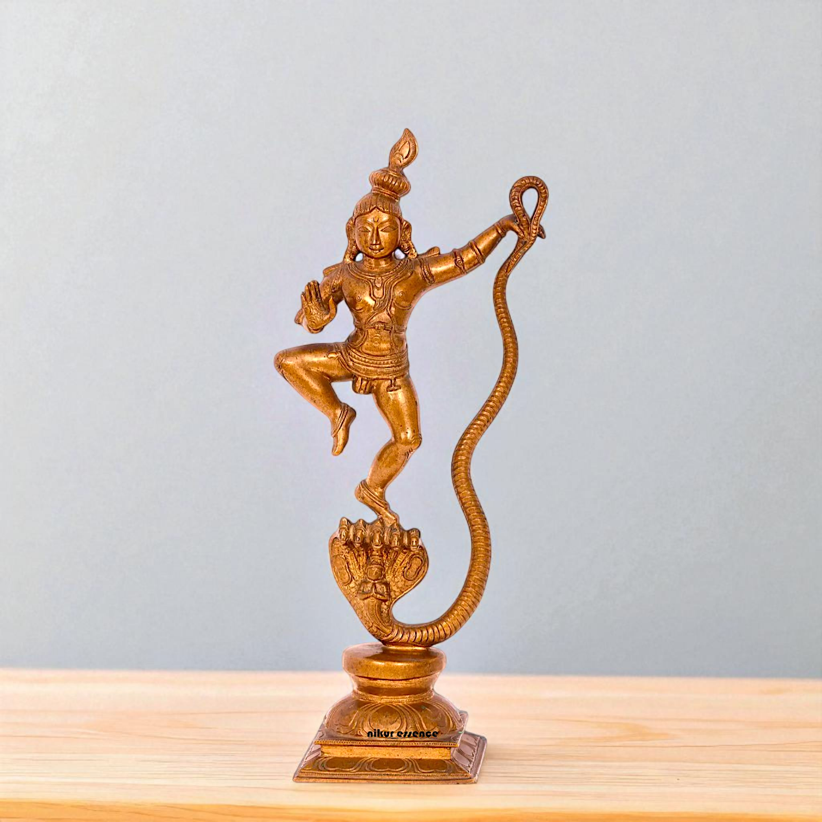 Kaliya naag Krishna Blessing standing Panchaloha idol - 14 Inches ...