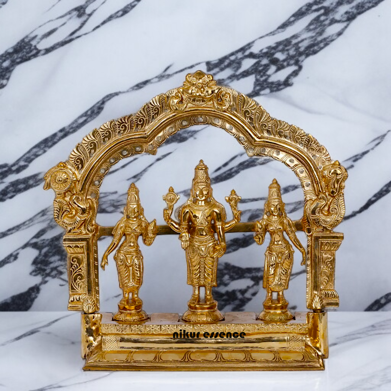 Panchaloha Perumal with Sridevi and Bhudevi Blessing standing Idol- 13 ...