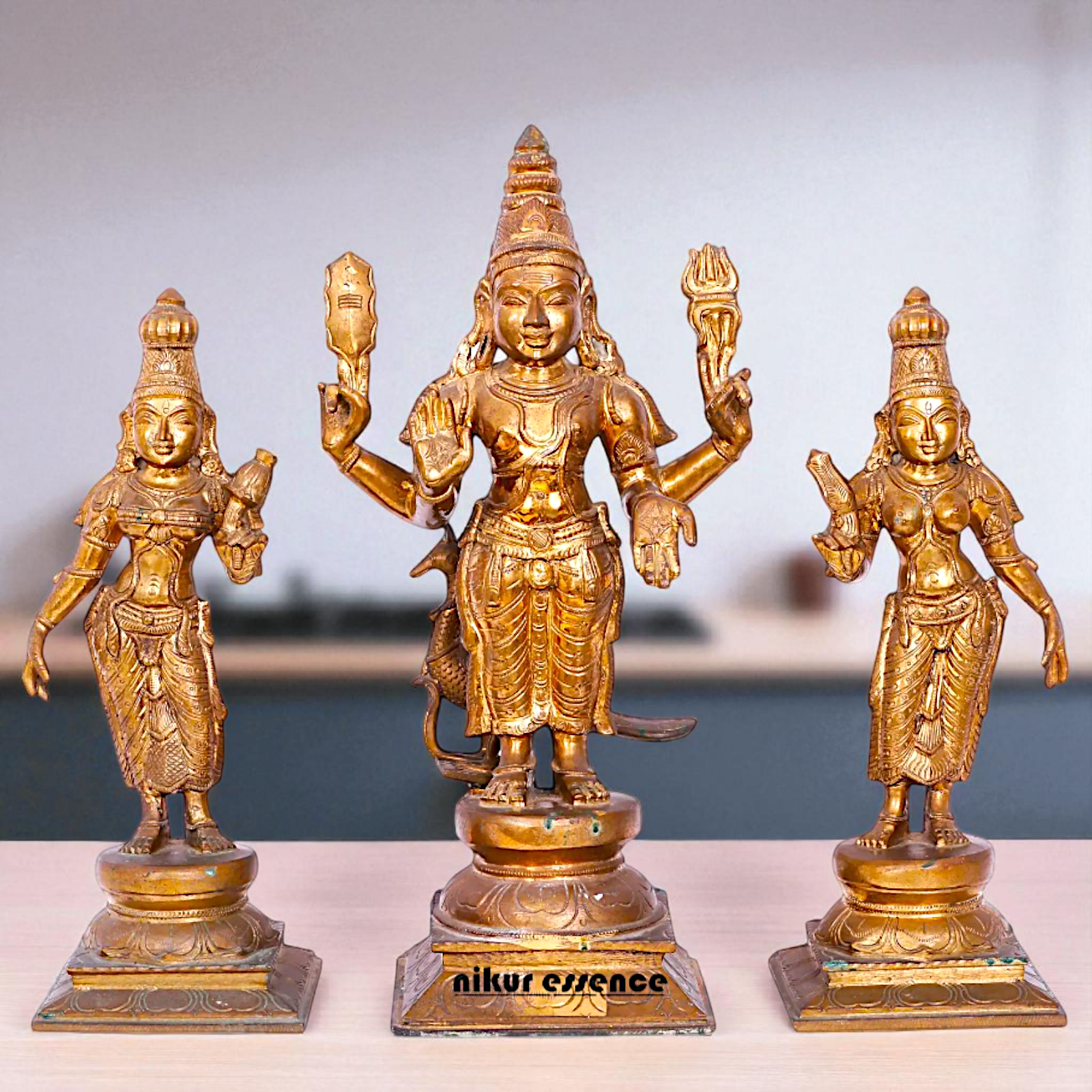 Big Kartikeya with Goddess Devasena and Valli Blessing standing ...