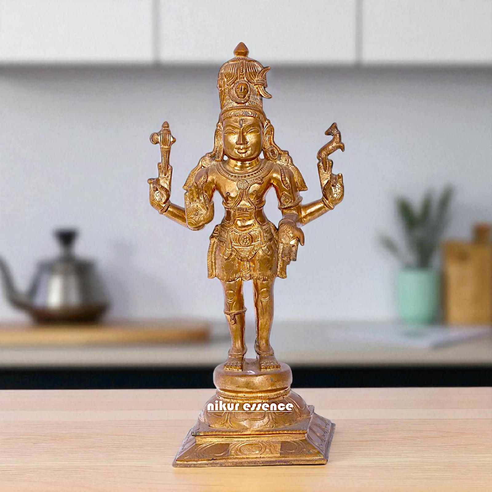 Panchaloha Pashupatinath Blessing with Four Armed standing idol - 16 ...