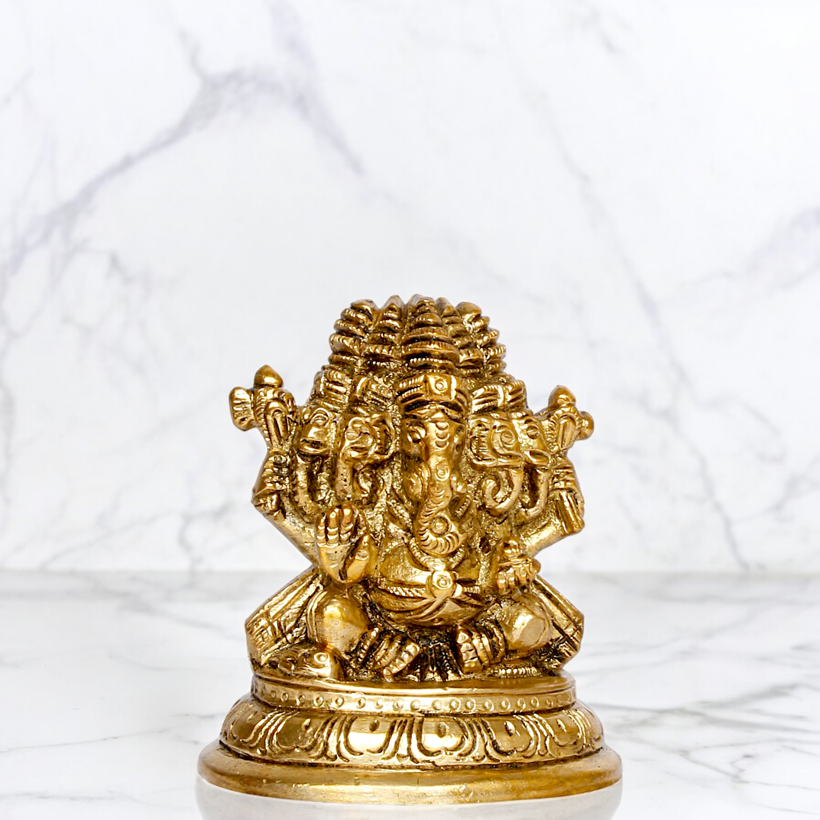 Buy Panchmukhi Ganesha Brass statues - 3 inches – Nikur Essence