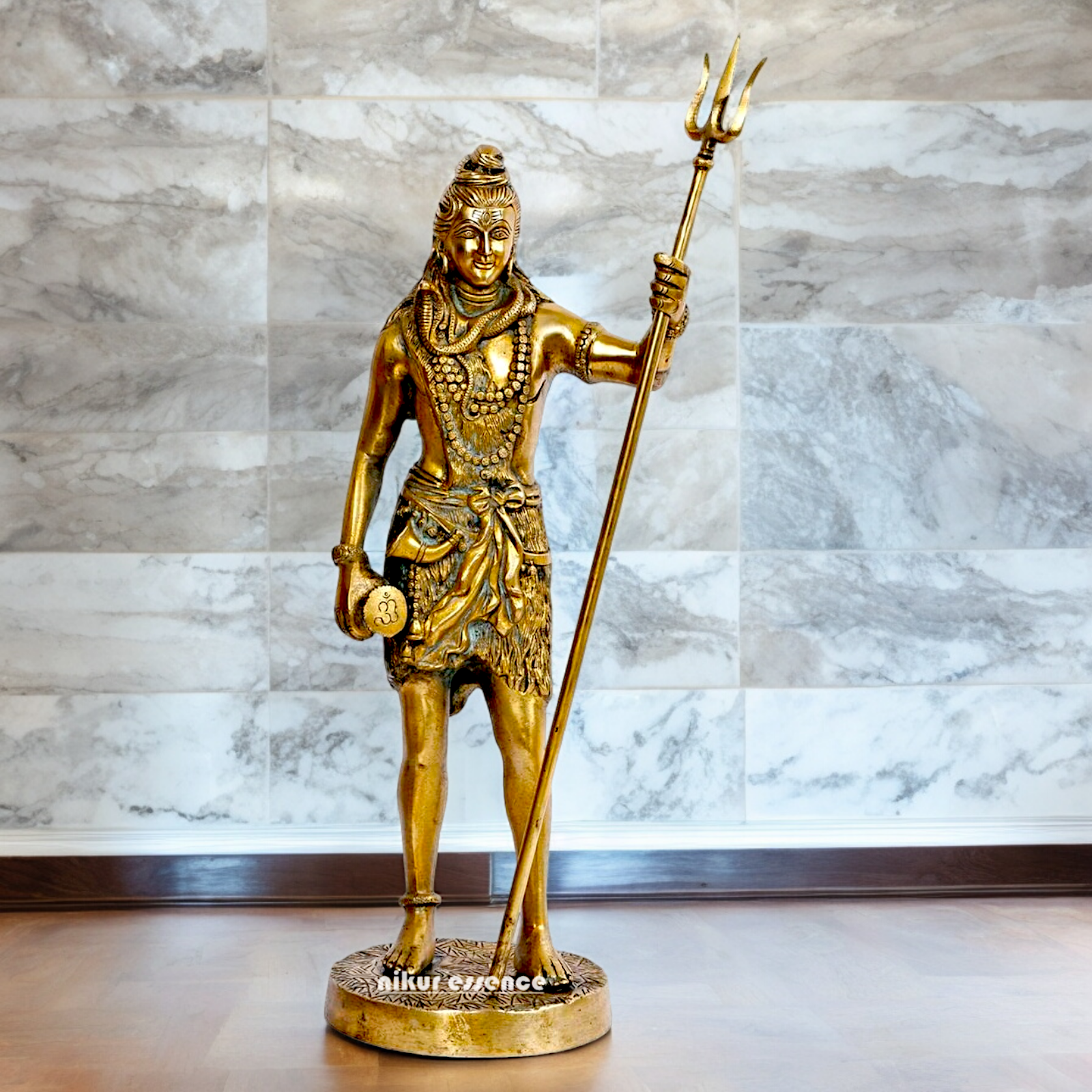 Large Shiva Mahadev Standing with trishul Solid Brass idol - 18 inches ...