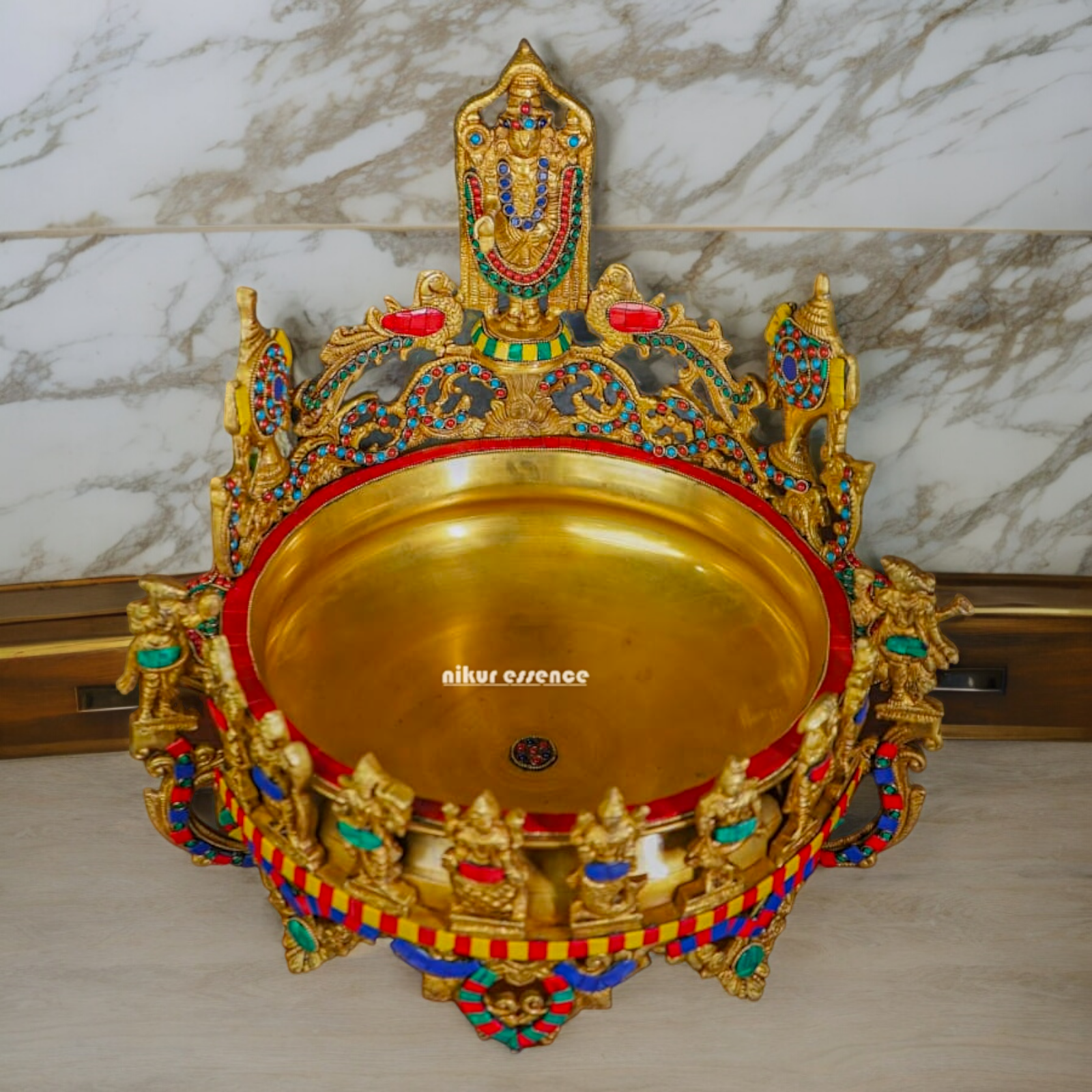 Shop Balaji Urli With Stone Work - 17 inch – Nikur Essence