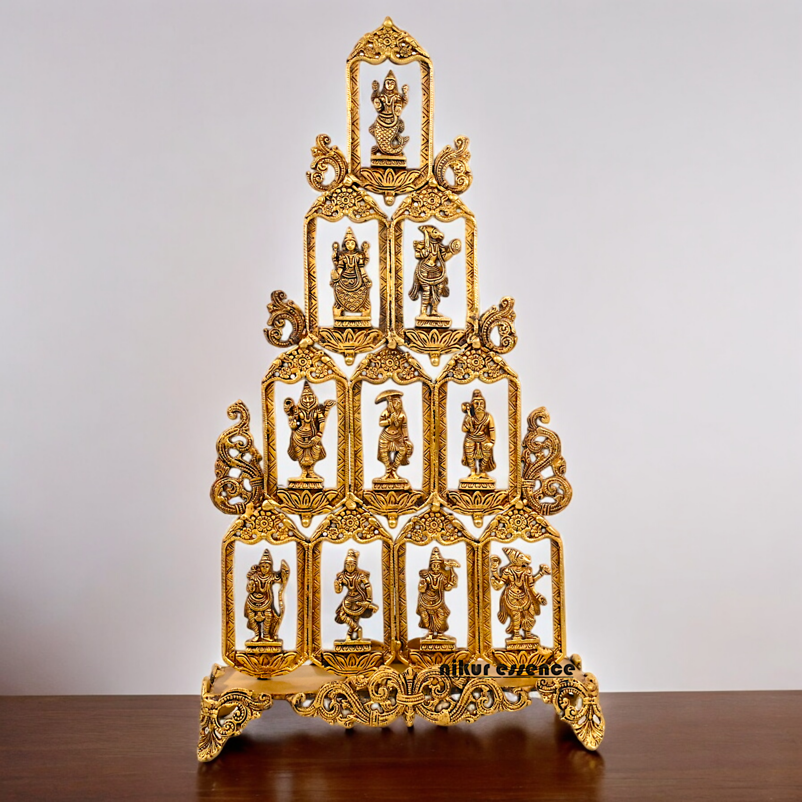 Solid Brass Dashavatar of Vishnu Hanging Statue - 27 inches – Nikur Essence