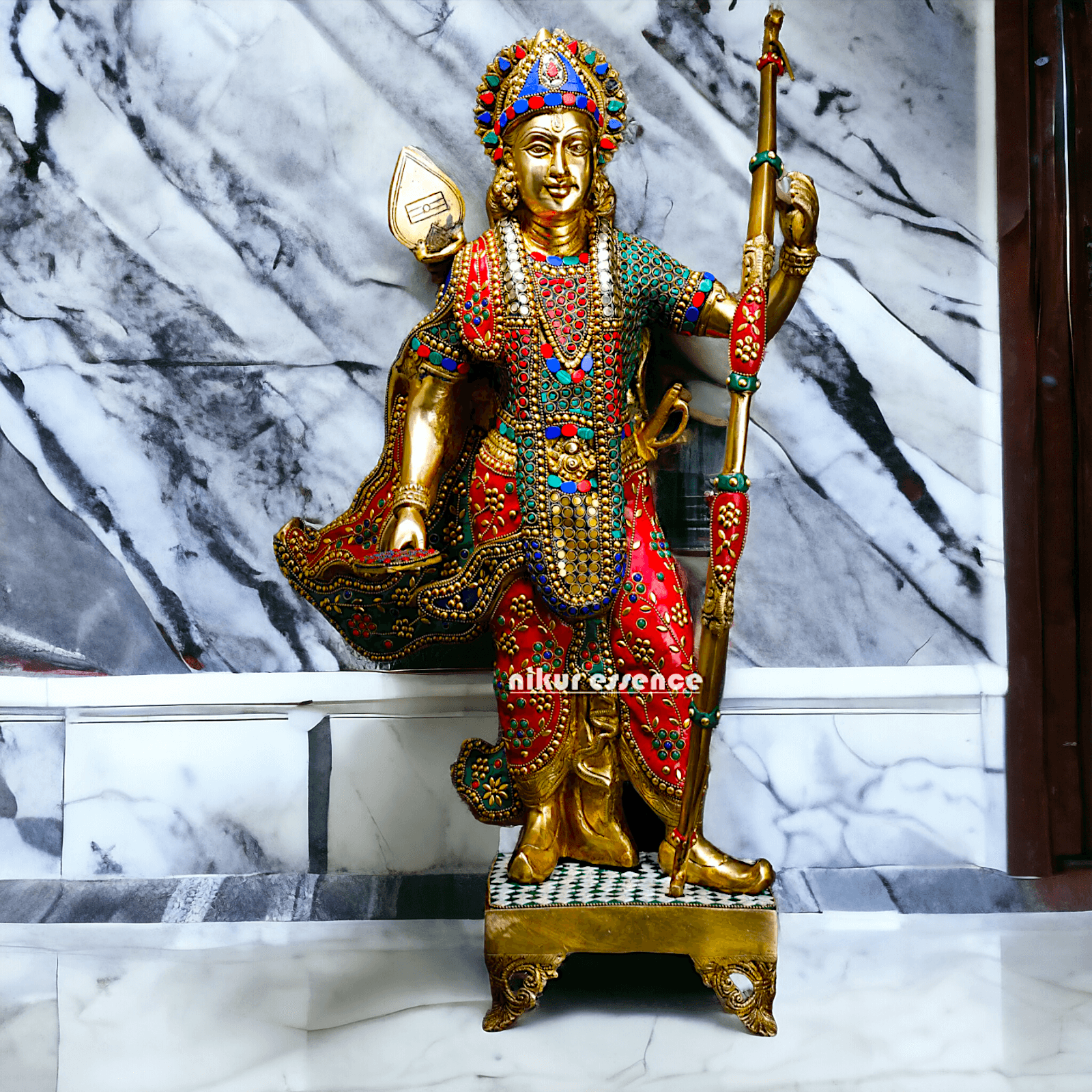 Buy Ram Statue in Brass with Inlay Work – Perfect for Home Decor ...